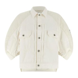 sacai Denim Vestes - Femme - Blouses et Chemises - Blanc - Taille: 42 FR