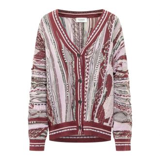 Laneus Cardigan aus Jacquard im Oversize-Fit - - Knitwear - Damen - Mehrfarbig - S