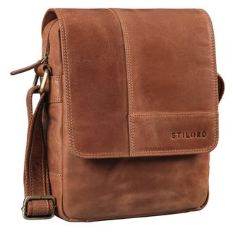 STILORD Andy Messenger Bag Herren Leder Klein Schultertasche Echtleder Vintage Umh&auml;ngetasche Tablet 11 Zoll iPad Tasche DIN A5 Herrentasche, Farbe:andorra - b