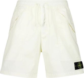 Stone Island Homme, Shorts, Beige, Taille: W32 Bermuda en coton coupe classique