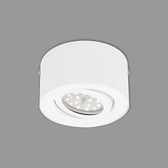 Briloner Briloner Leuchten - LED Aufbauleuchte, Deckenlampe 5 W, Reflektor schwenkbar, 470 Lumen, 3.000 Kelvin, Weiß, Ø 9cm