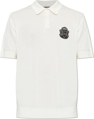 Dolce & Gabbana Homme, Tops, Beige, Taille: XL Polo avec application