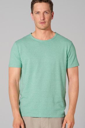Hempage Hempage Herren vegan T-Shirt Gestreift Miami Gr&uuml;n Natur