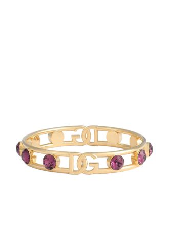 Dolce & Gabbana bracelet à plaque logo - Or