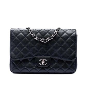 Chanel Pre-owned Classic Jumbo Single Flap - Femme - Pre-owned - Noir - Taille: ONE Size
