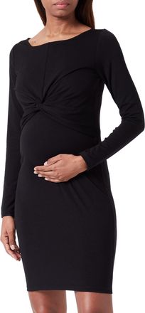 Mama Licious Damen Mlmacy June L/S Jrs Boat Dress 2f A., Schwarz, S