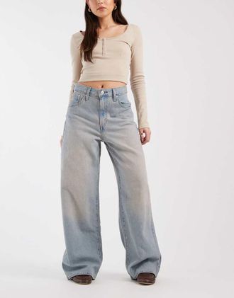 Levi's Cinch - Weite Jeans in blauer Acid-Waschung