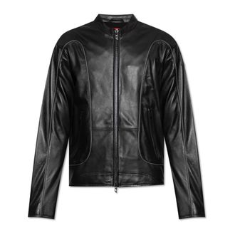 Diesel Lederjacke L-Krixy - - Jackets - Herren - Schwarzk - L