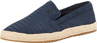 Tommy Hilfiger Herren Espadrilles Classic Suede Stoffschuhe, Blau (Desert Sky), 40