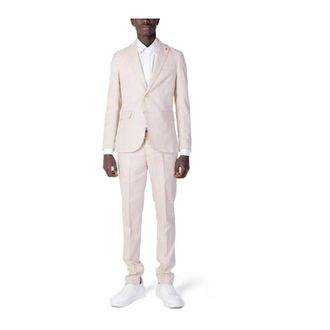 Mulish Beiger Leinenmischungsblazer - - Suits - Herren - Beige - XL