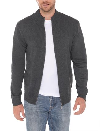 iClosam Herren Pullover Zip Winterpullover Reissverschluss Strickjacken f&uuml;r Herren Regular Fit Grau L