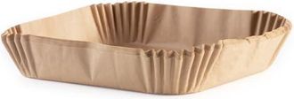 Gourmetmaxx quadratisches Backpapier f&uuml;r Hei&szlig;luftfritteuse 3 bis 4 Liter | Backpapierschalen antihaftbeschichtet & &ouml;lbest&auml;ndig | Airfryer Backpapier - flexible Fo