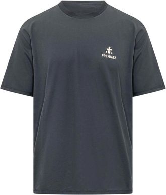 Premiata Homme, Tops, Bleu, Taille: S T-shirt &agrave; logo imprim&eacute;