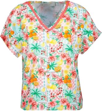 Am&eacute;lie & Am&eacute;lie Femme, Blouses et Chemises, Multicolore, Taille: 38 FR Stefania Top