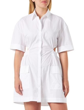 HUGO BOSS Womens Kristiana Dress, White100, 36