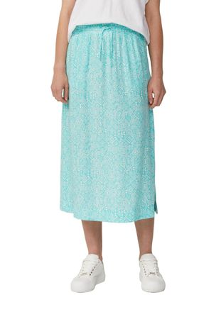 s.Oliver Midi-Rock aus Viskose mit Eingrifftaschen und Tunnelzug