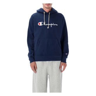 Champion Homme, Sweatshirts et sweats &agrave; capuche, Bleu, Taille: M Sweat &agrave; capuche Logo