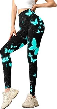 Generic Legging de gym pour femme - Pour course &agrave; pied, pilates, amincissant, yoga, contr&ocirc;le du contr&ocirc;le - Pantalon dentra&icirc;nement pour femme, bleu, XXL