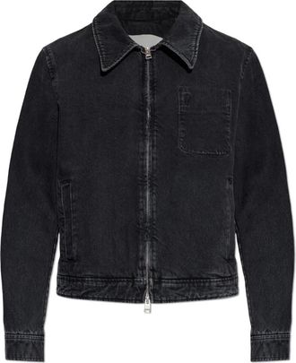 Ami Homme, Vestes, Noir, Taille: XS Veste en jean avec poches