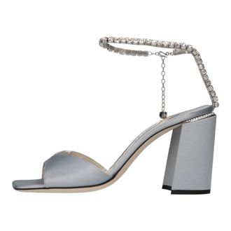 Jimmy Choo London Saeda Sandal Block Heel 85 - - Shoes - Damen - Blau - 38 EU