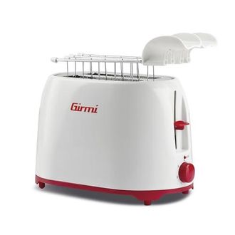 Girmi TP10 Grille-pain 750 W, pinces en inox amovibles, 7 niveaux de brunissage, fonction toast, ramasse-miettes, éjection automatique, arrêt automatique, b