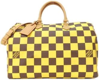 Louis Vuitton unisex, Pre-owned, Jaune, Taille: ONE Size Sac &agrave; main vintage en toile Pre-owned
