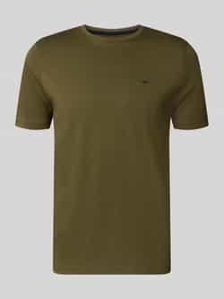 Fynch-Hatton T-Shirt mit Rundhalsausschnitt und Label-Stitching