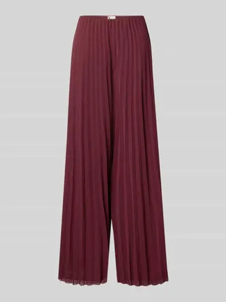 Vera Mont Hose aus Chiffon mit Plisseefalten