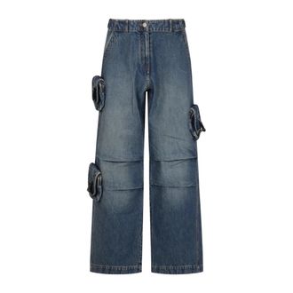 Coperni Wide-Leg Denim Cargo Hose - - Jeans - Damen - Blau - S