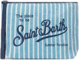 MC2 Saint Barth Femme, Sacs, Bleu, Taille: ONE Size Aline Linen Clutch