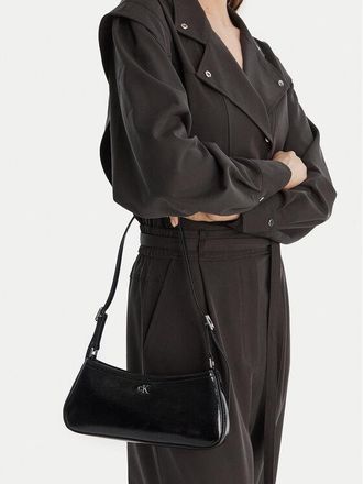 Calvin Klein Handtasche Ck Metallic Small Shoulder Bag LV04F3304G Schwarz