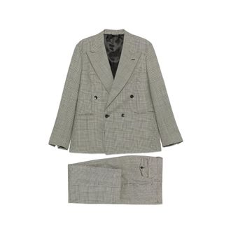 Epoca Prince Of Wales Check Double-breasted Suit
