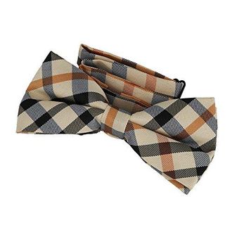 DonDon Noeud papillon à carreaux pour hommes avec crochet - déjà lié et réglable