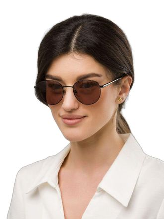 Furla Womens Sunglasses Black-Brown Metal