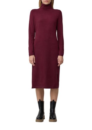 s.Oliver Rollkragen-Feinstrickkleid im Slim Fit aus Viskosemix