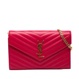 Saint Laurent Sac bandouli&egrave;re matelass&eacute; pr&eacute;-poss&eacute;d&eacute; - Femme - Pre-owned - Rose - Taille: ONE Size