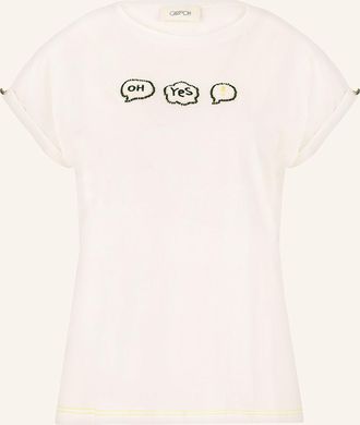 Cartoon Cartoon T-Shirt Mit Schmucksteinen weiss