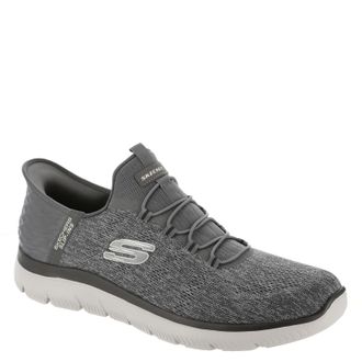 Skechers Summits Key Pace Herren-Slipper zum Reinschlüpfen, Dunkelgrau/Schwarz, 12 Wide