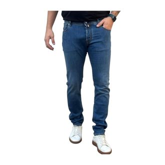 Jacob Cohen Homme, Jeans, Bleu, Taille: W40 Jean Slim Fit en Mélange de Coton