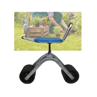 Generic 360 Grad Drehbarer, H&ouml;henverstellbarer Stuhl, Rollbarer Gartenarbeitsstuhl Mit R&auml;dern, Zusammenklappbar for Rasen, Hof Und Garten(2-Wheeled)