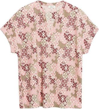 s.Oliver Kurzarmshirt T-Shirt Strukturiertes T-Shirt