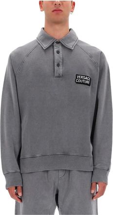 Versace Jeans Couture Cotton Sweatshirt - - Sweatshirts & Hoodies - Herren - Grau - S