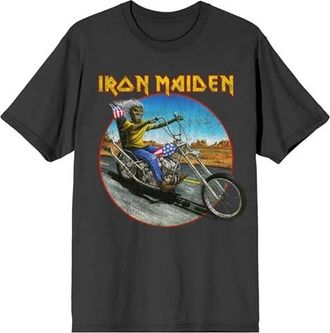 Iron Maiden Road Biker Homme T-Shirt Manches Courtes Anthracite XXL