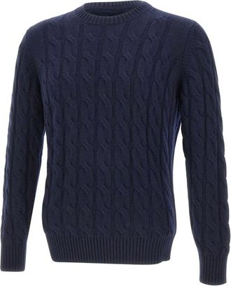 KANGRA Homme, Pulls, Bleu, Taille: 3XL Pull Maxi en Maille Câblée Cachemire Fin