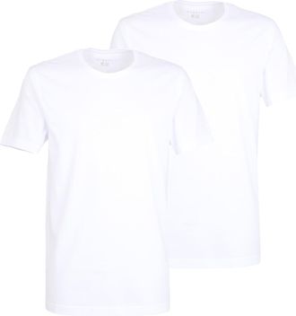 Bugatti Herren T-Shirt wei&szlig; Uni 2er Pack 50