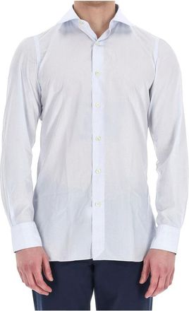 Finamore Homme, Chemises, Bleu, Taille: 2XL Chemise Sur Mesure Bleu Clair