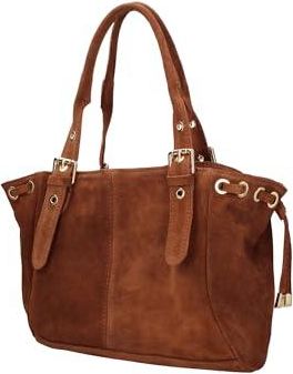 Gave Lux Sac à main pour femme en cuir véritable Made in Italy 20x21x33 cm GLX22010923FBG, marron, Taille unique