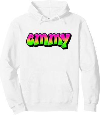 BDAZ Emmy Graffiti Personalisierter Name Gr&uuml;n Rosa Frauen M&auml;dchen Pullover Hoodie