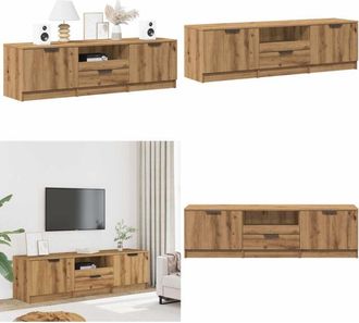 vidaXL Vidaxl - Meuble tv chêne artisanal 140x35x40 cm bois dingénierie
