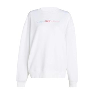 Calvin Klein Diffused Graphic Rundhalspullover - - Sweatshirts & Hoodies - Damen - Wei&szlig; - M